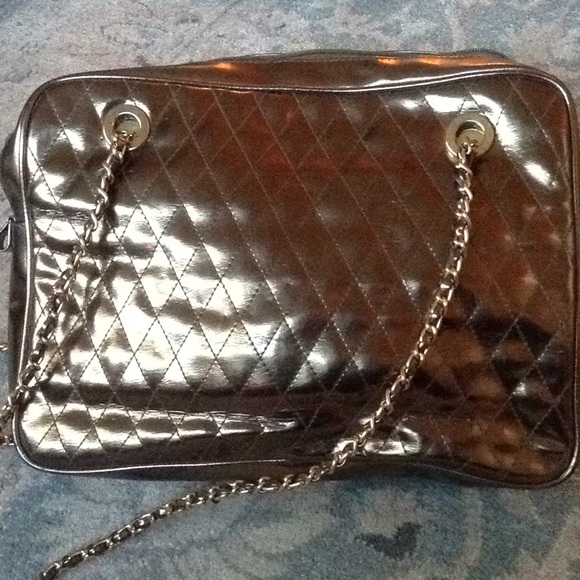 No Label | Bags | Bronze Metallic Quilted Tote Bag | Poshmark